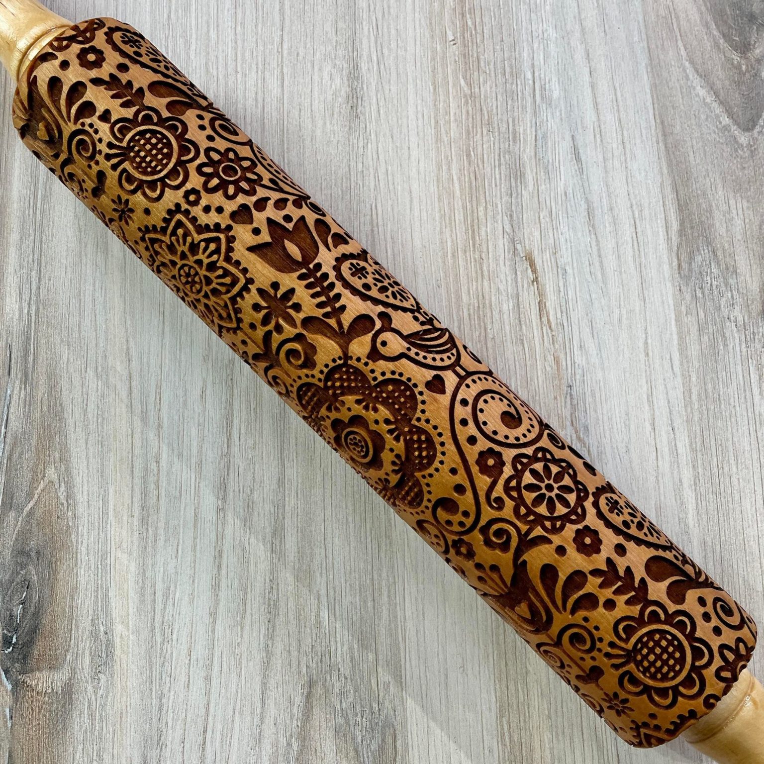 Scandi Birds 12 Rolling Pin – ClayShare Market Place