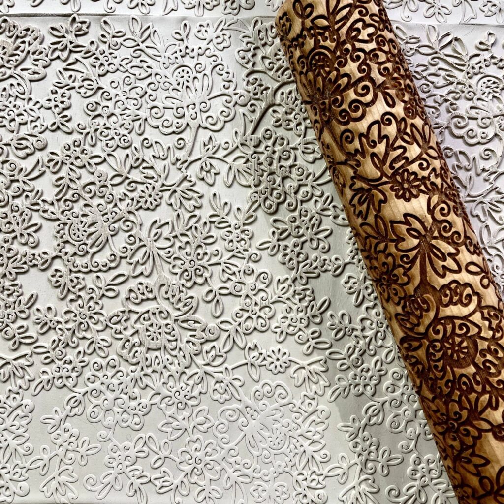 Minnie’s Lace Flowers 12 Rolling Pin – ClayShare Market Place