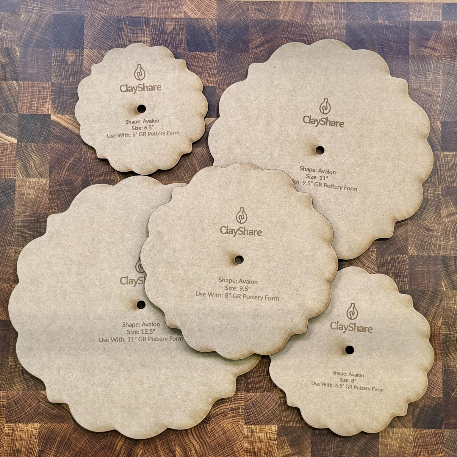 Avalon Round Stack Rim Template Set – ClayShare Market Place