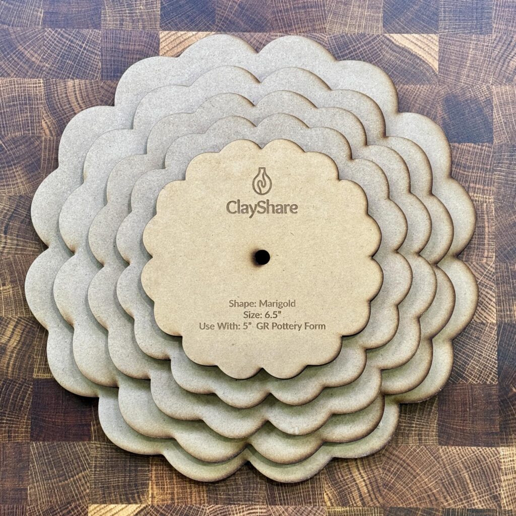 Marigold Round Stack Rim Template Set – ClayShare Market Place