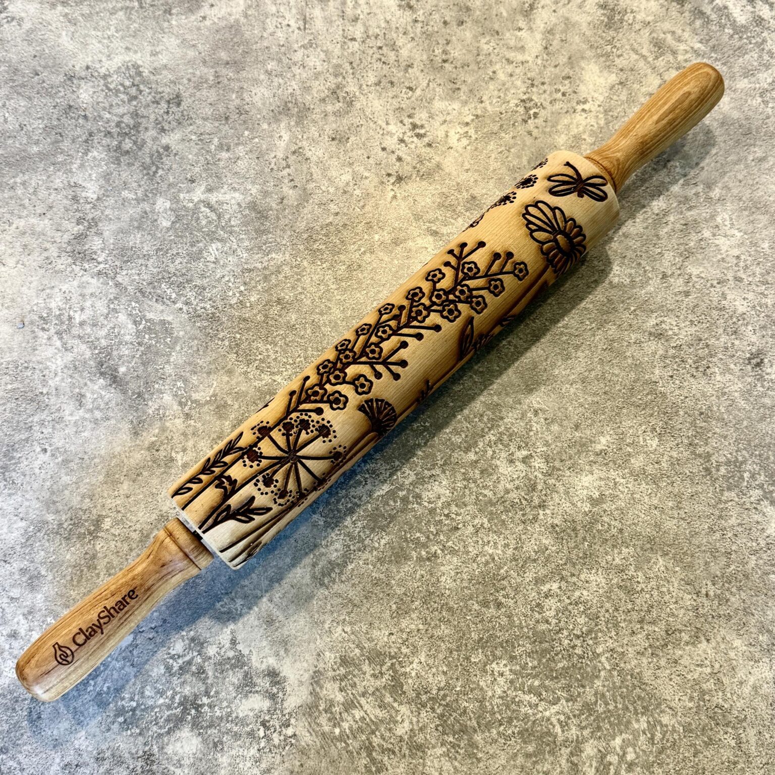 Wildflower 12 Rolling Pin – ClayShare Market Place