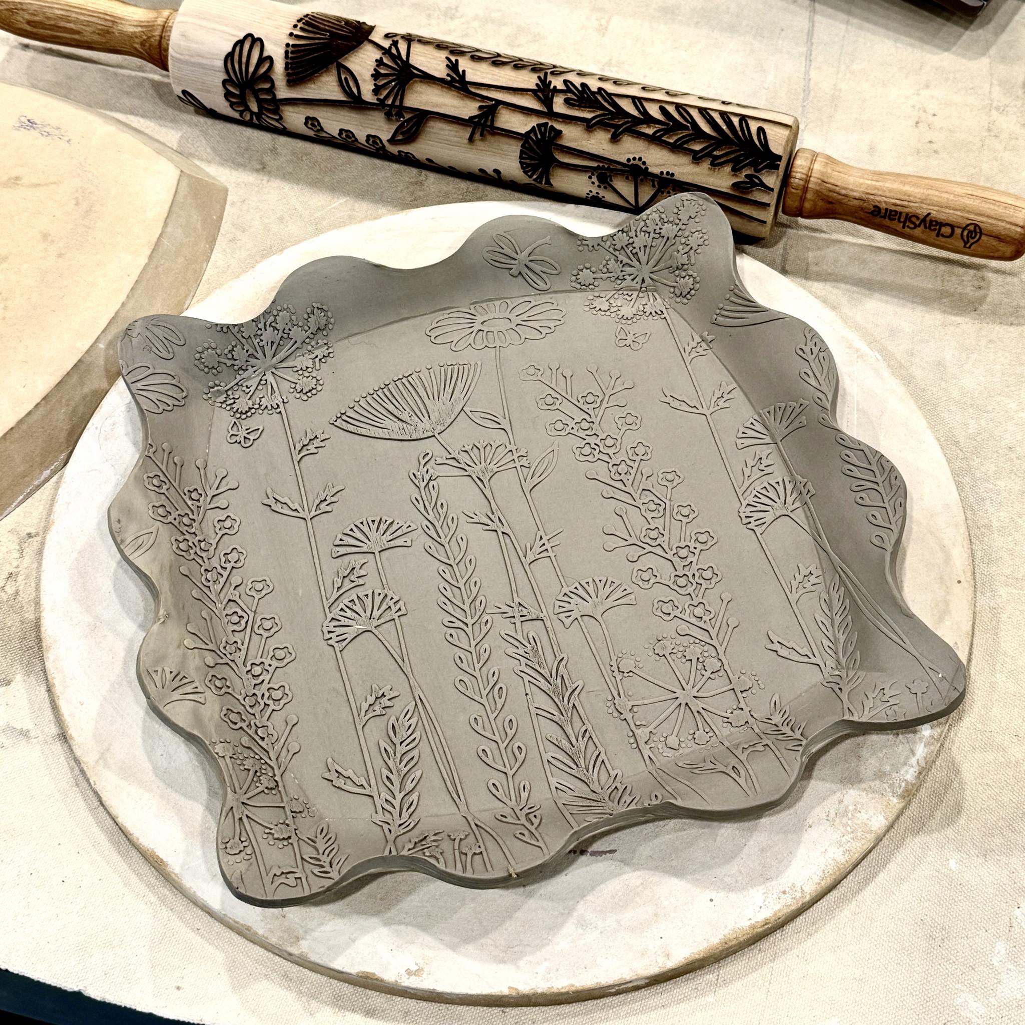 Wildflower 12 Rolling Pin – ClayShare Market Place